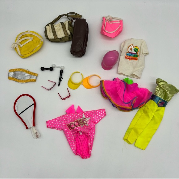 Barbie | Toys | Vintage Barbie Ken Tennis Racket Sports Gym Workout ...